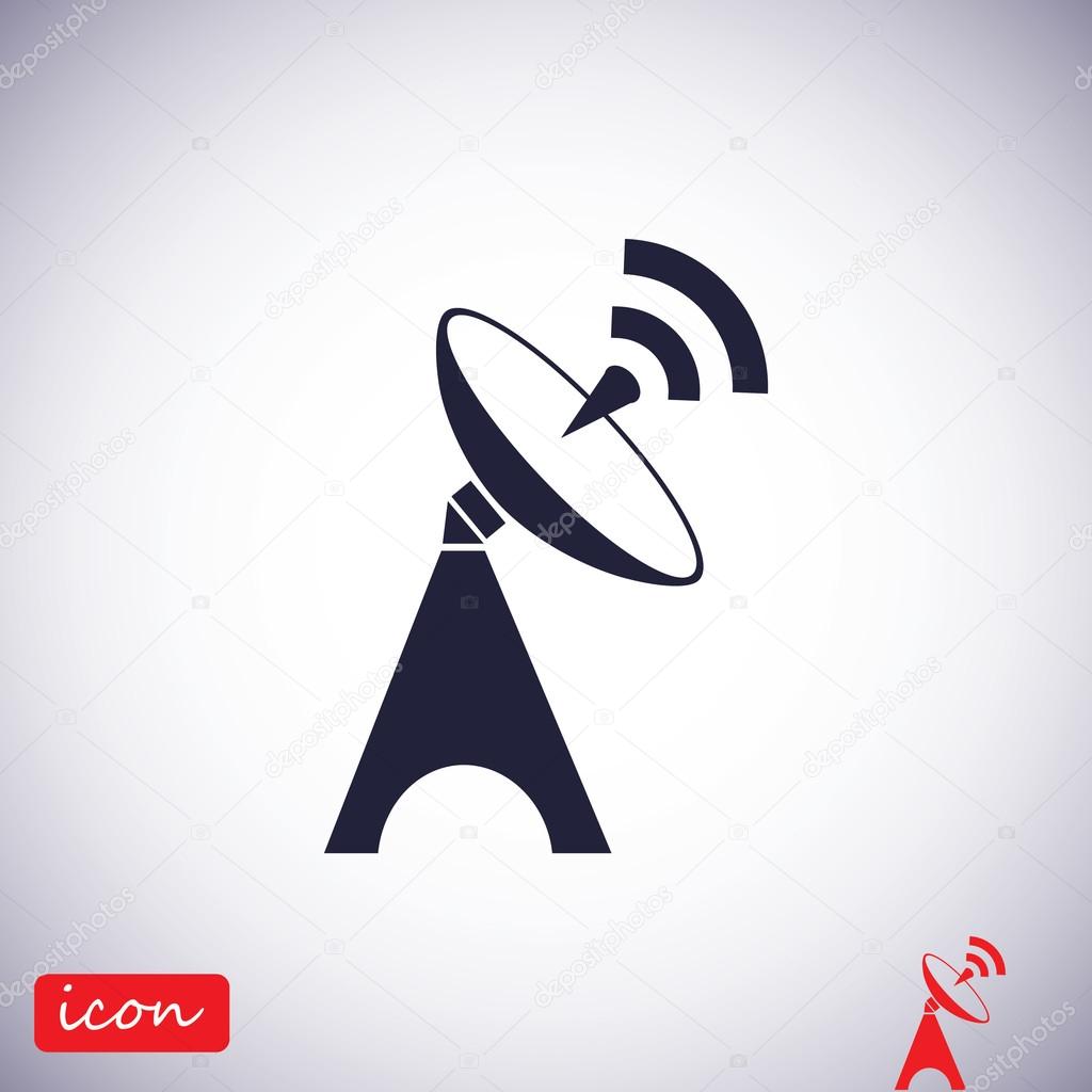 Satellite antenna icon Stock Vector Image by ©SimVA #109144716