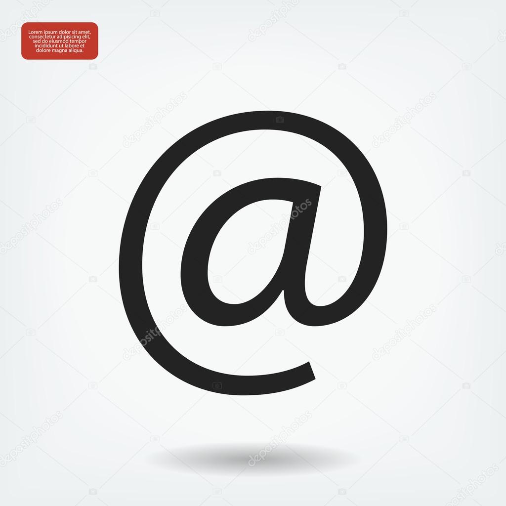 Email sign icon Stock Vector Image by ©SimVA #109152598