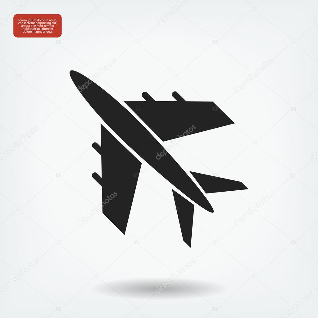 Plane vector icon Stock Vector Image by ©SimVA #109155892