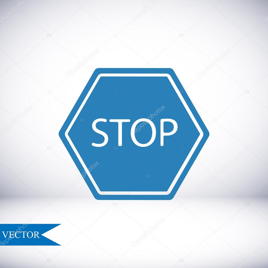 Stop vector icon Stock Vector by ©SimVA 110908906