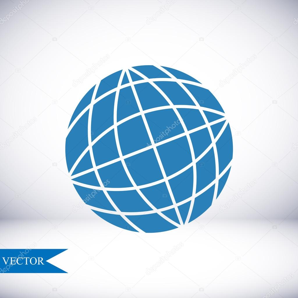 Globe earth vector icon Stock Vector Image by ©SimVA #110909112