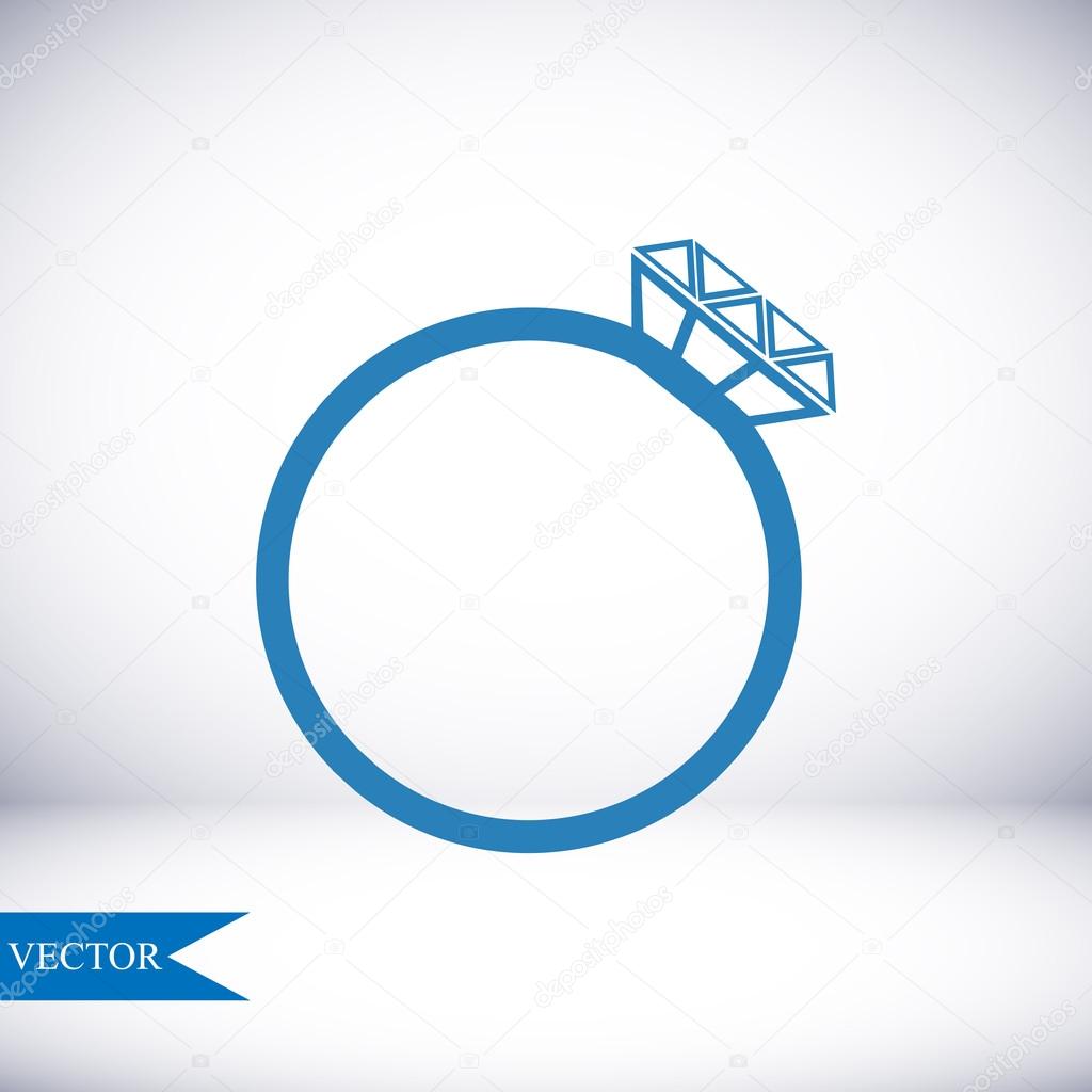 Ring vector icon Stock Vector Image by ©SimVA #110909980