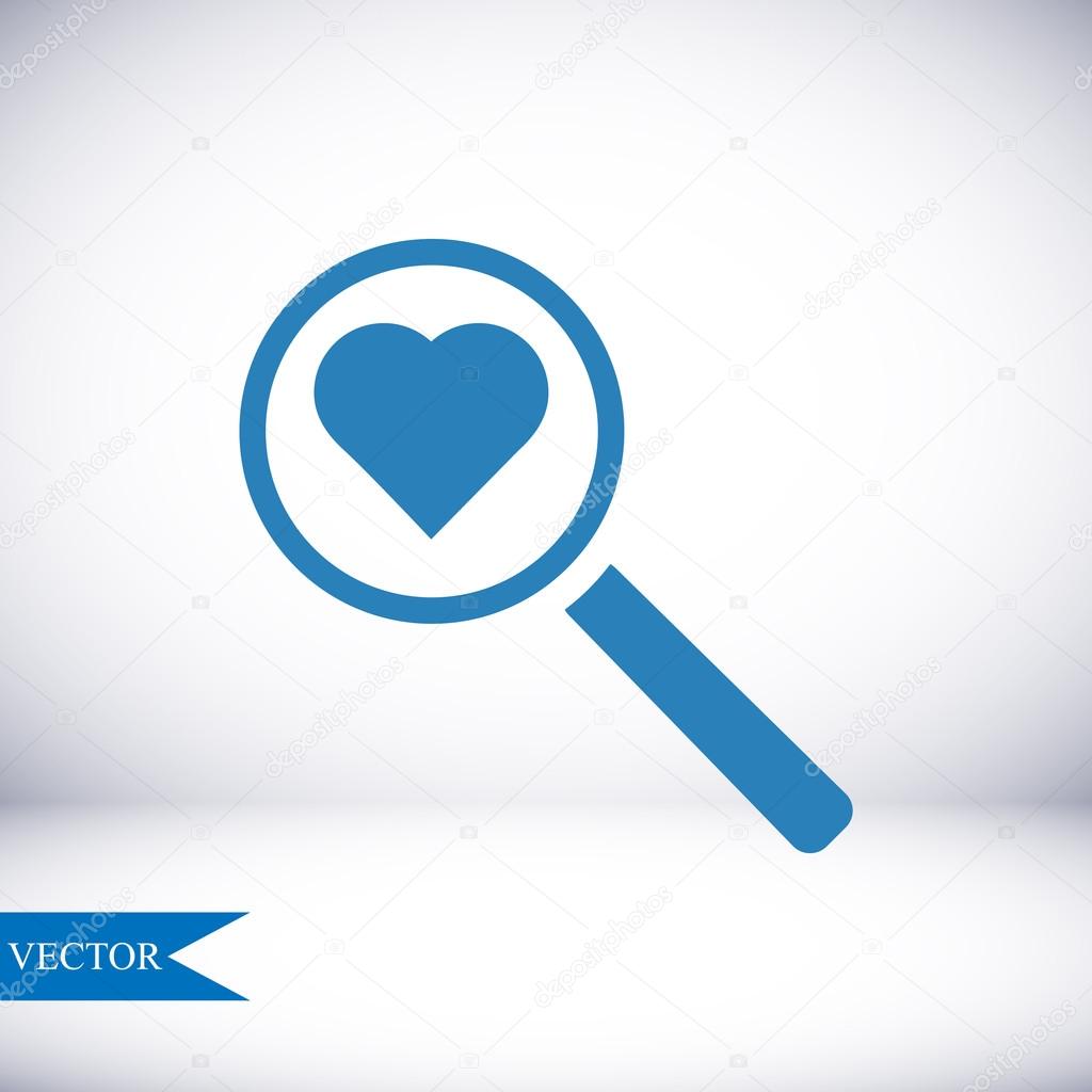 Heart search icon Stock Vector Image by ©SimVA #110912612