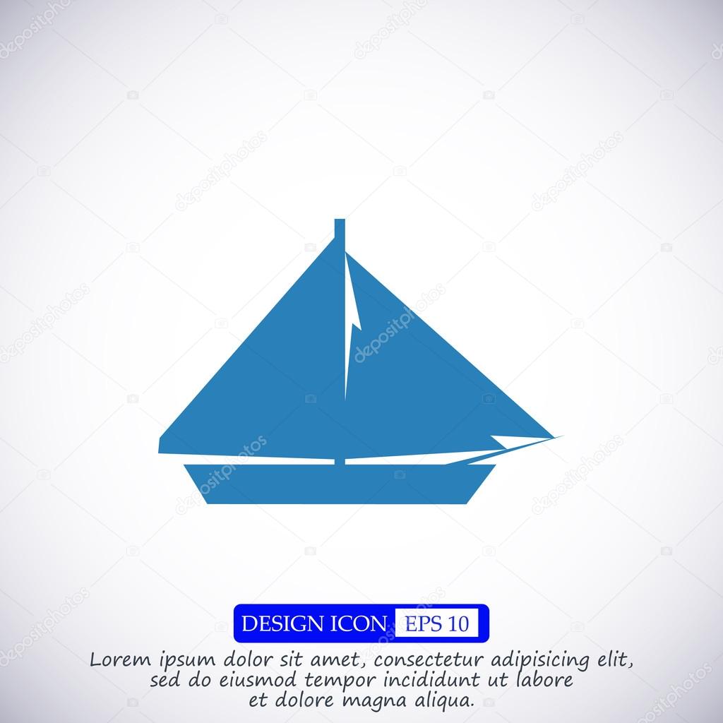Sail boat icon Stock Vector by ©SimVA 112294000