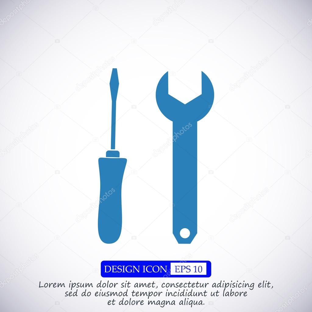 Wrench and screwdriver icon Stock Vector by ©SimVA 112294482