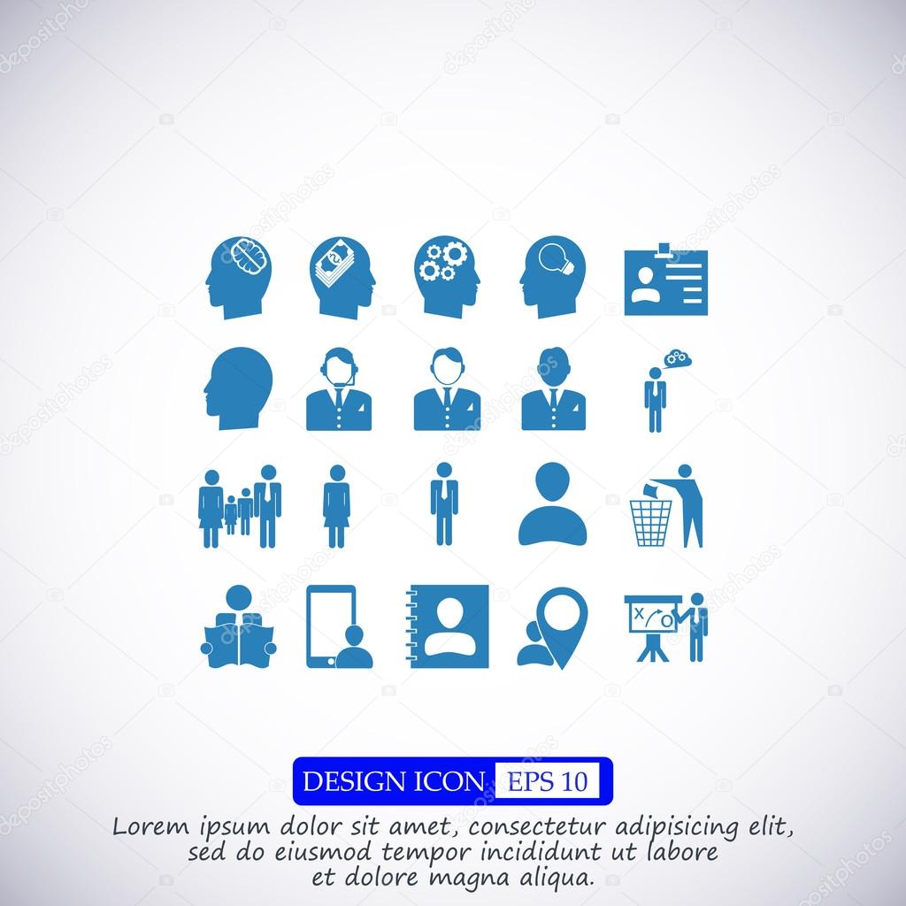 Business man icons Stock Vector Image by ©SimVA #112295284