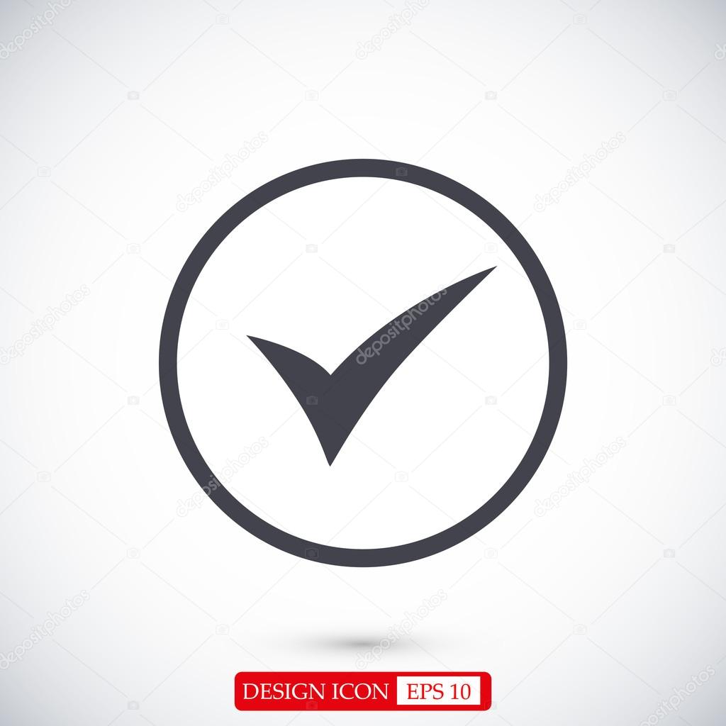 Ok flat icon Stock Vector by ©SimVA 112855822