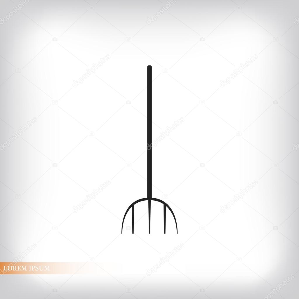 Garden fork flat icon Stock Vector by ©SimVA 112857344