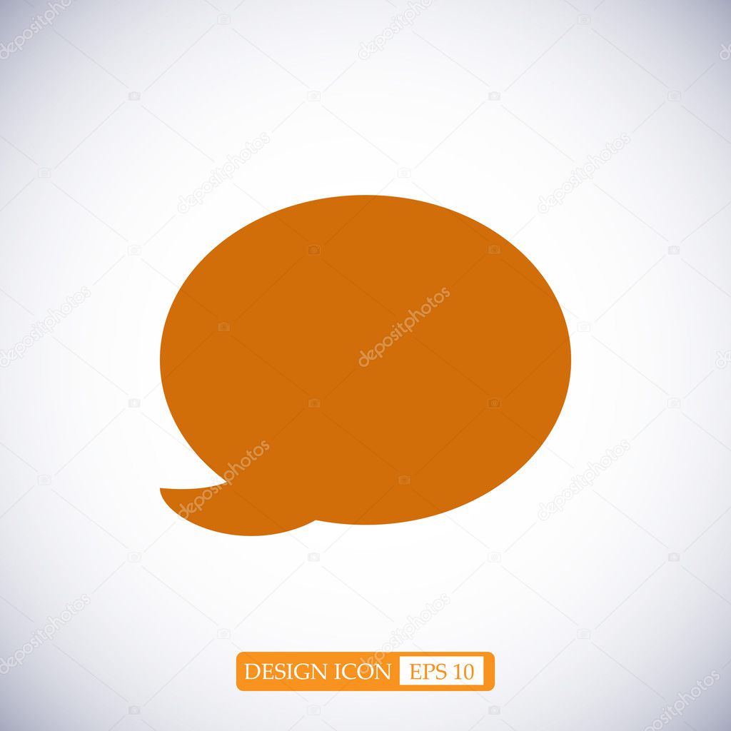 Speech bubble flat icon Stock Vector by ©SimVA 112858374