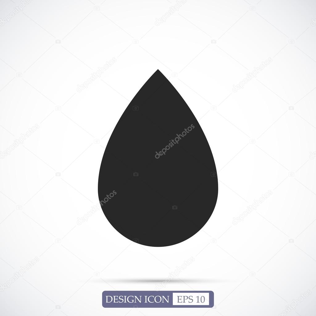 Black drop icon Stock Vector by ©SimVA 112859210