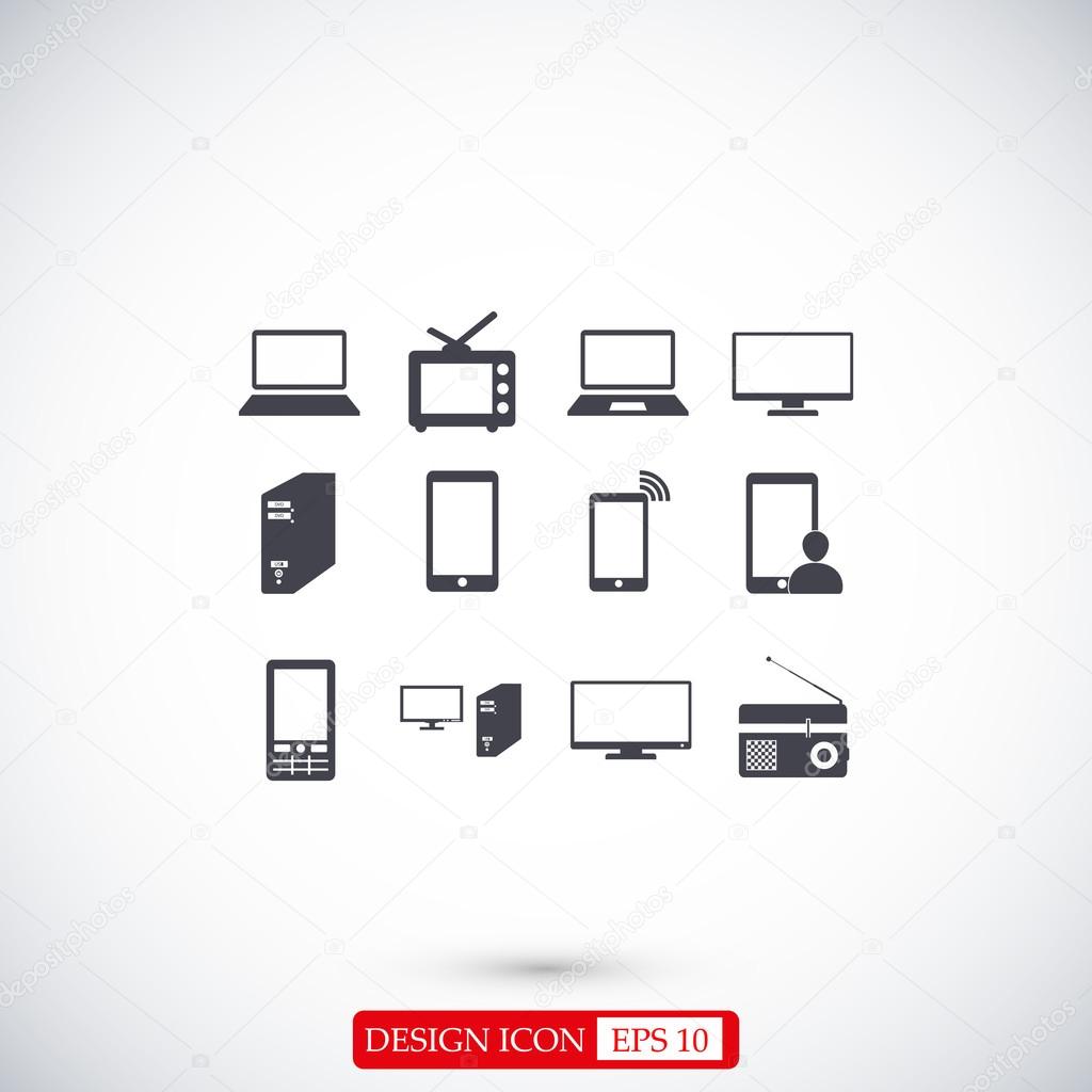 Communication device icons Stock Vector Image by ©SimVA #112859876