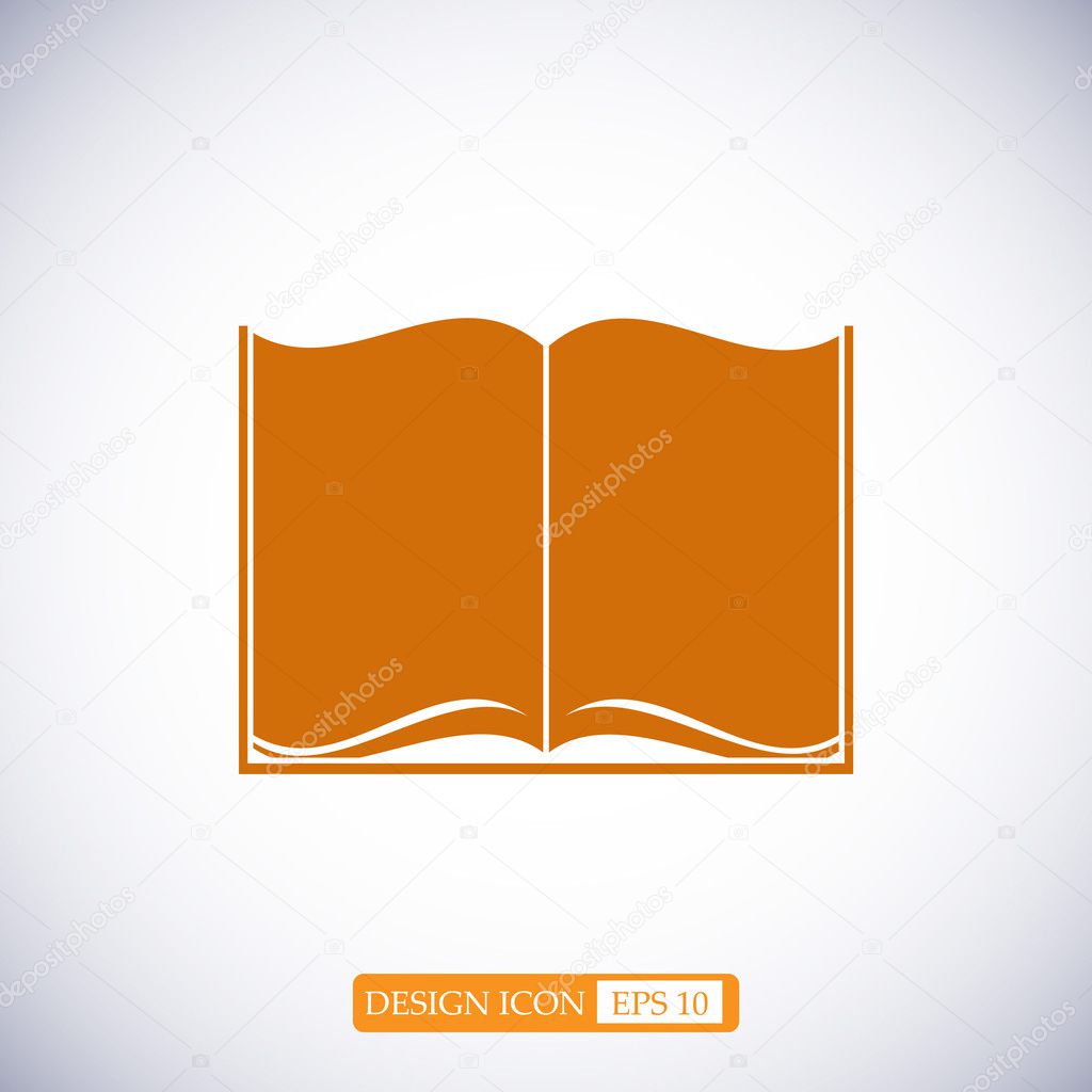Open Book flat icon Stock Vector by ©SimVA 112865162