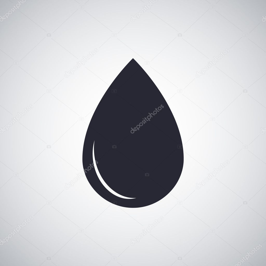 Black drop icon Stock Vector by ©SimVA 112866216