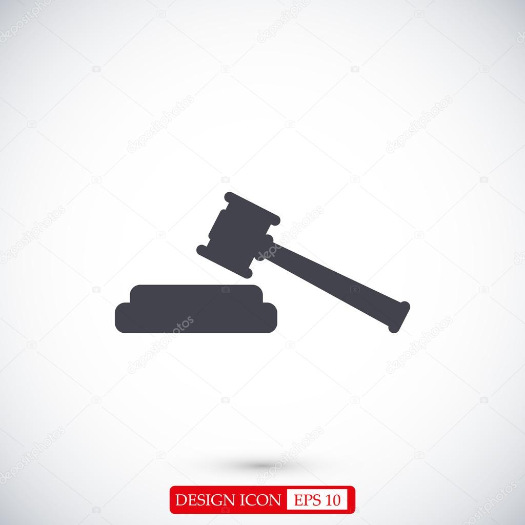 Hammer judge icon Stock Vector by ©SimVA 112866706