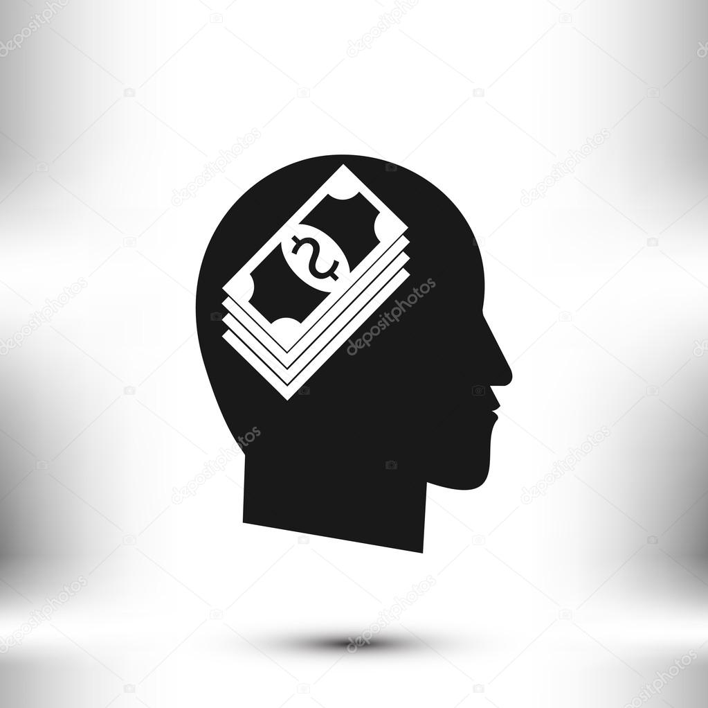 Think Money Icon Stock Vector by ©SimVA 113944244