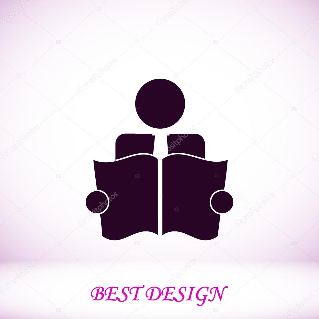 Book Reader Sign Icon Stock Vector Image by ©SimVA #114783042