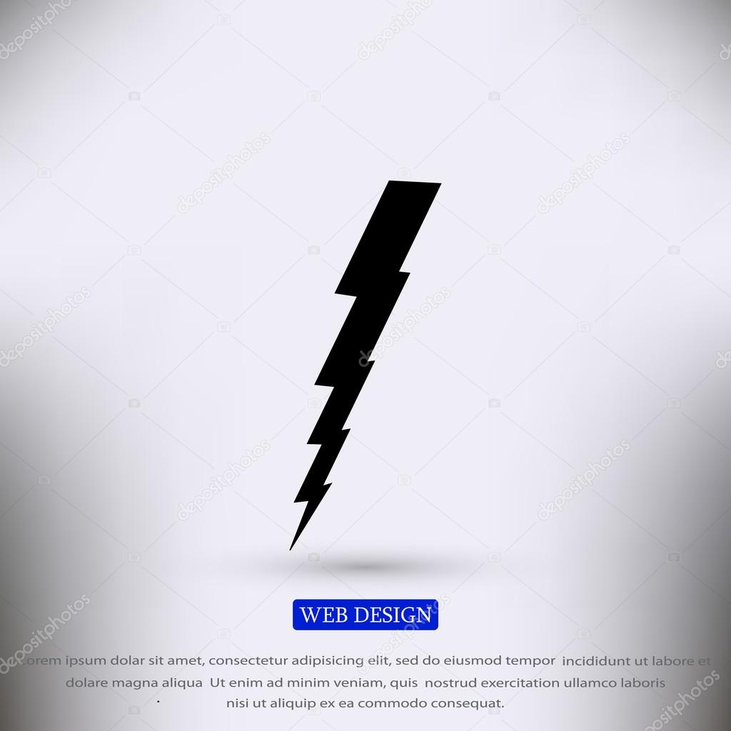 Lightning bolt icon Stock Vector by ©SimVA 115561852