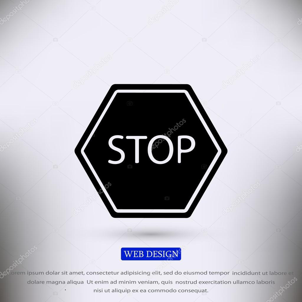 Stop icono de signo Vector de stock #115562260 de ©SimVA
