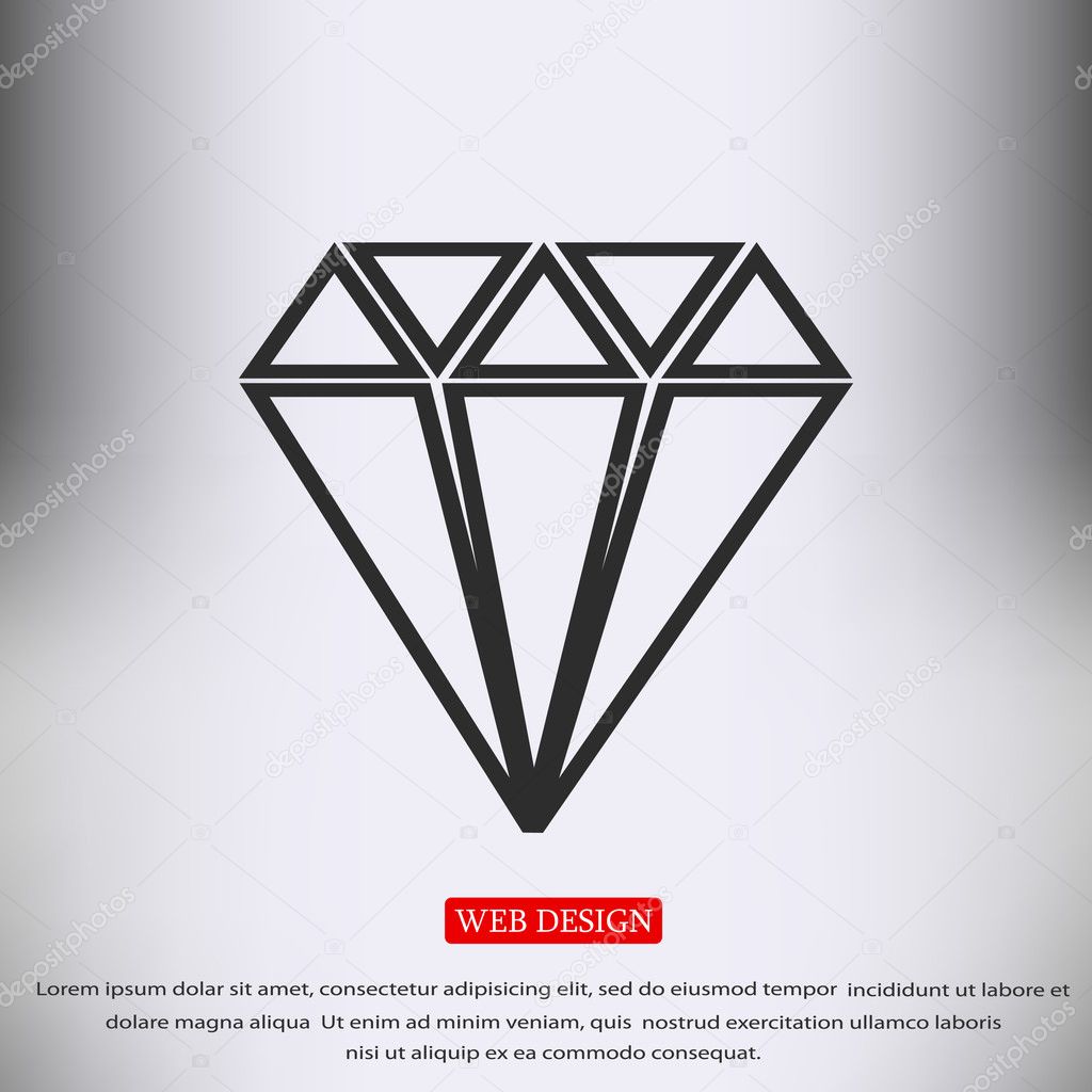 Diamond flat icon Stock Vector by ©SimVA 115565922