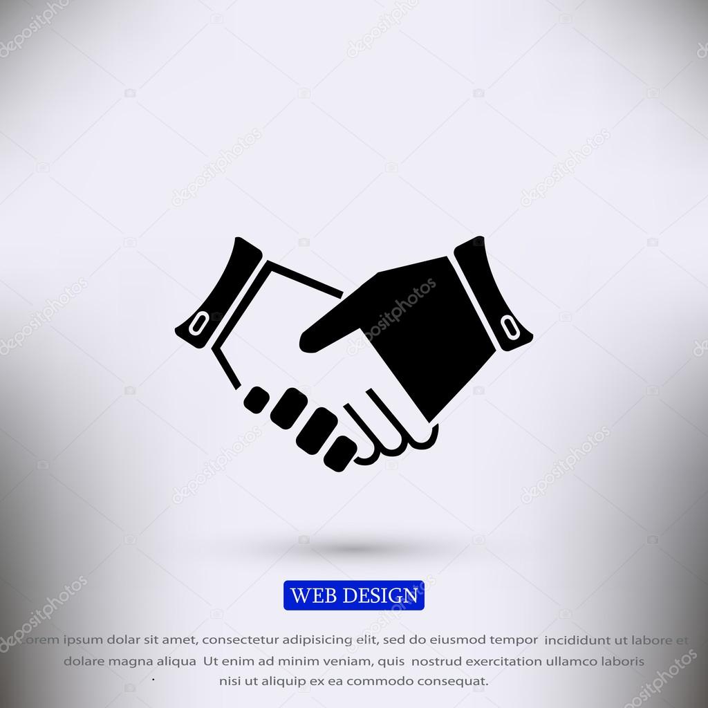 Handshake flat icon Stock Vector Image by ©SimVA #115566514
