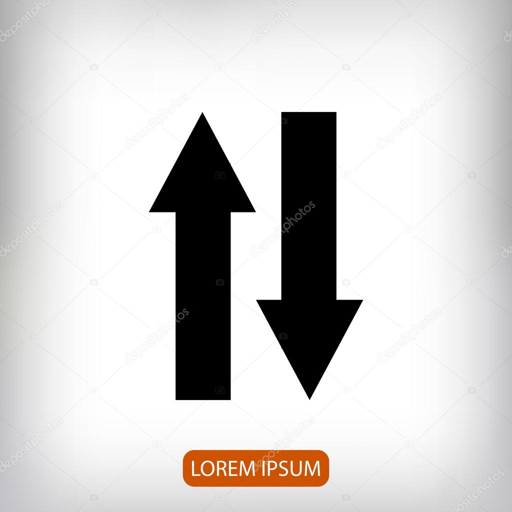 Up and down arrows icons Stock Vector by ©SimVA 115570976