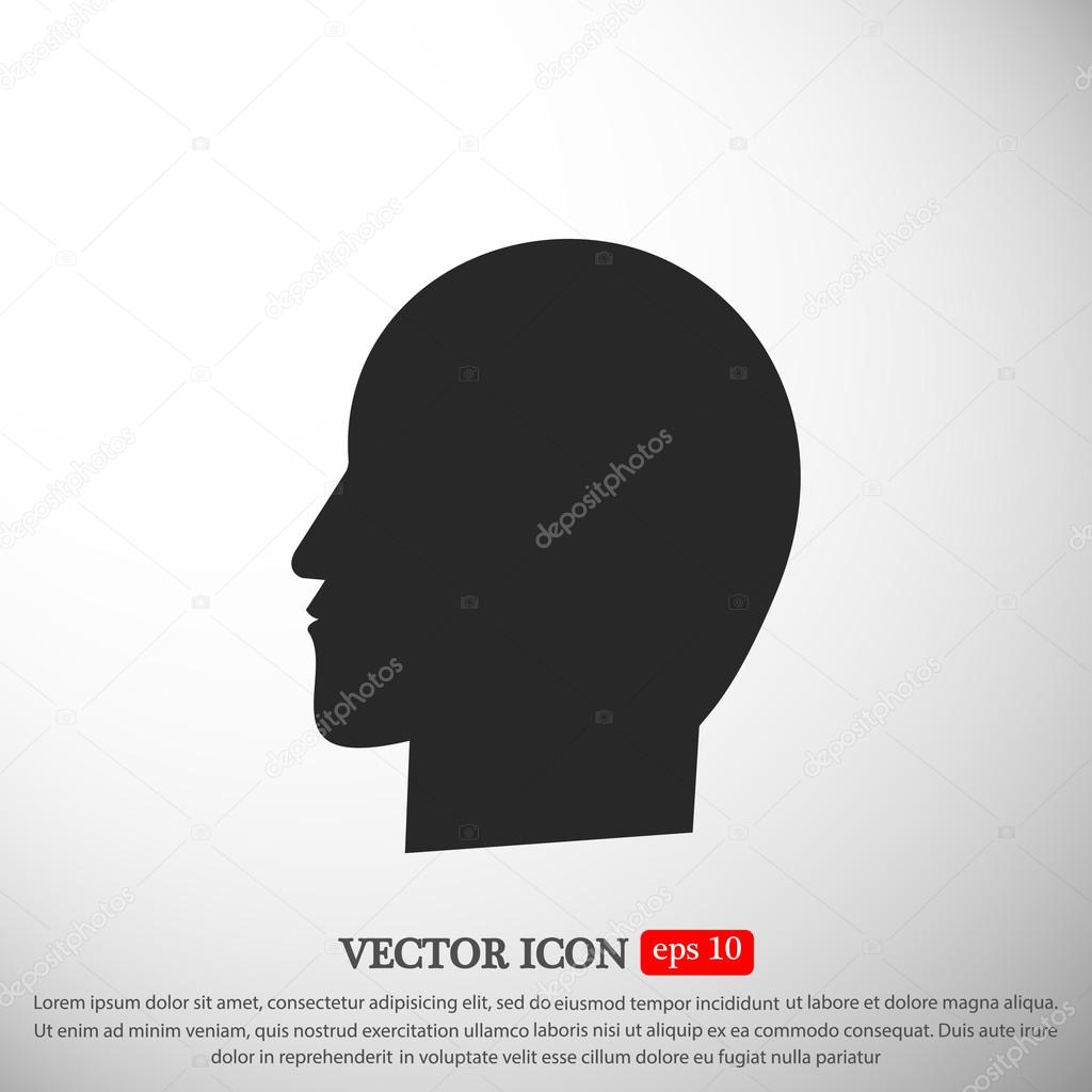 Lidská hlava ikona Stock Vector od © SimVA 115573170