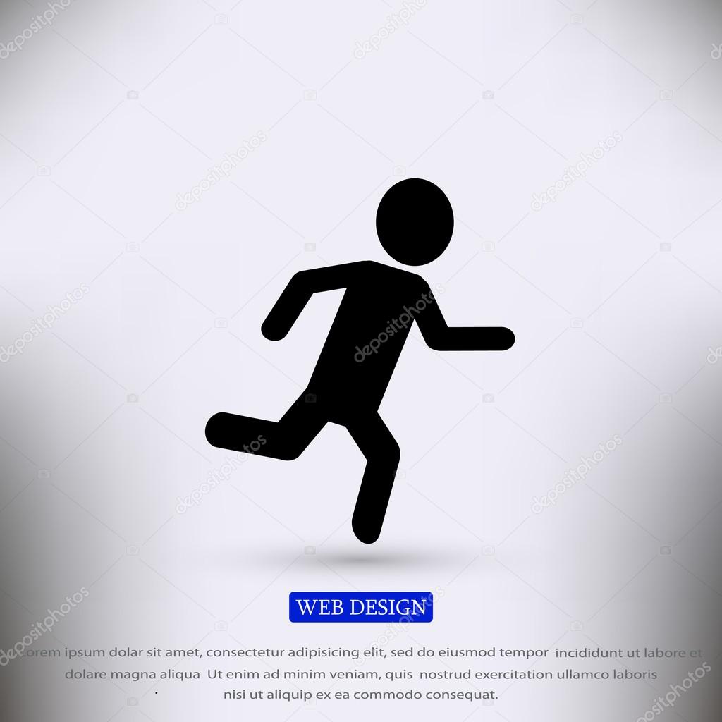 Running man icon Stock Vector Image by ©SimVA #115575636