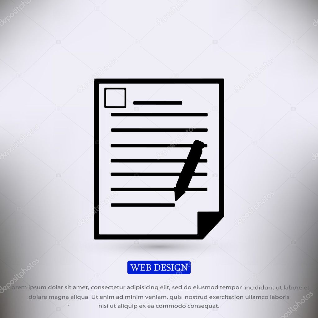 Business document icon Stock Vector by ©SimVA 115577982