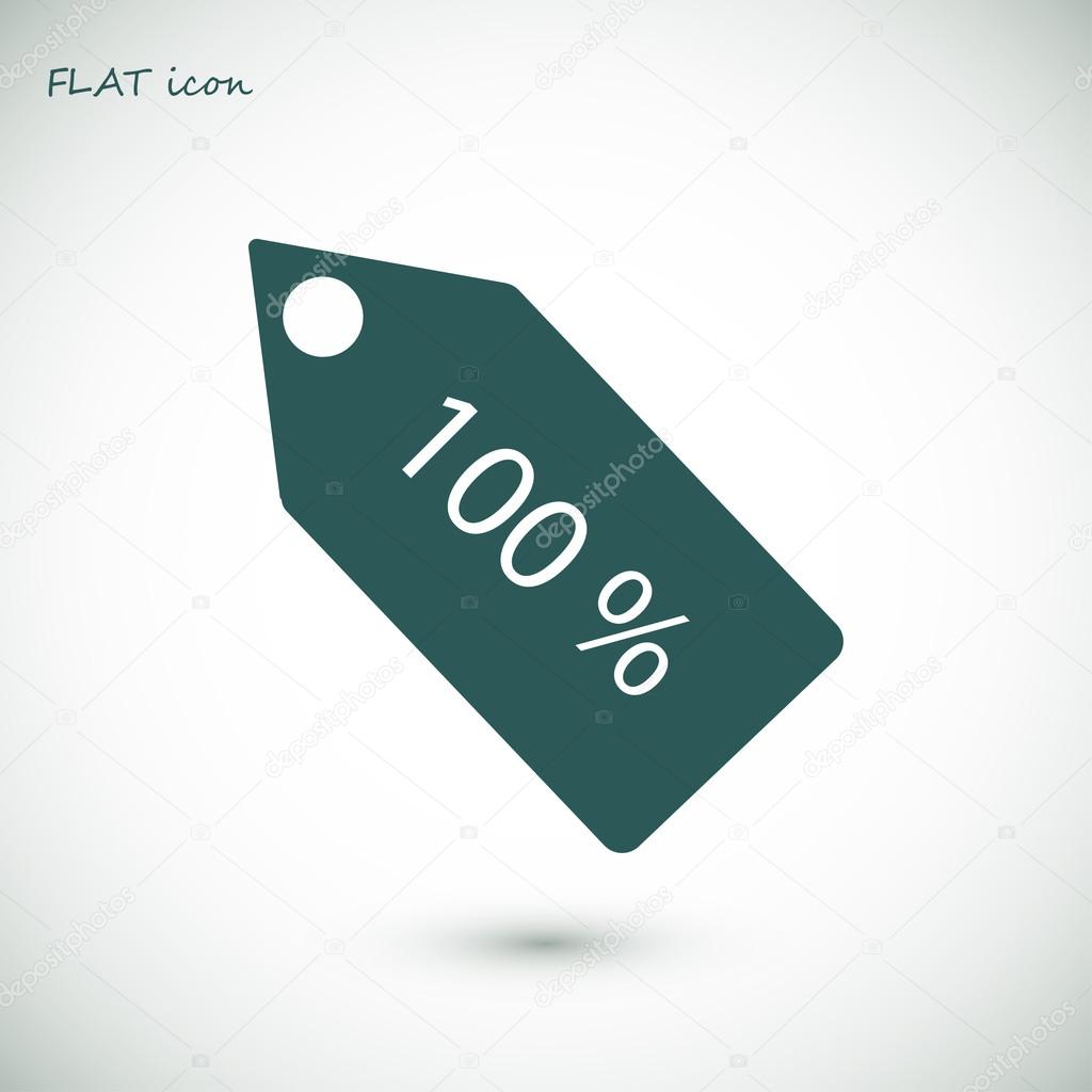 100% tag icon Stock Vector Image by ©SimVA #116961106
