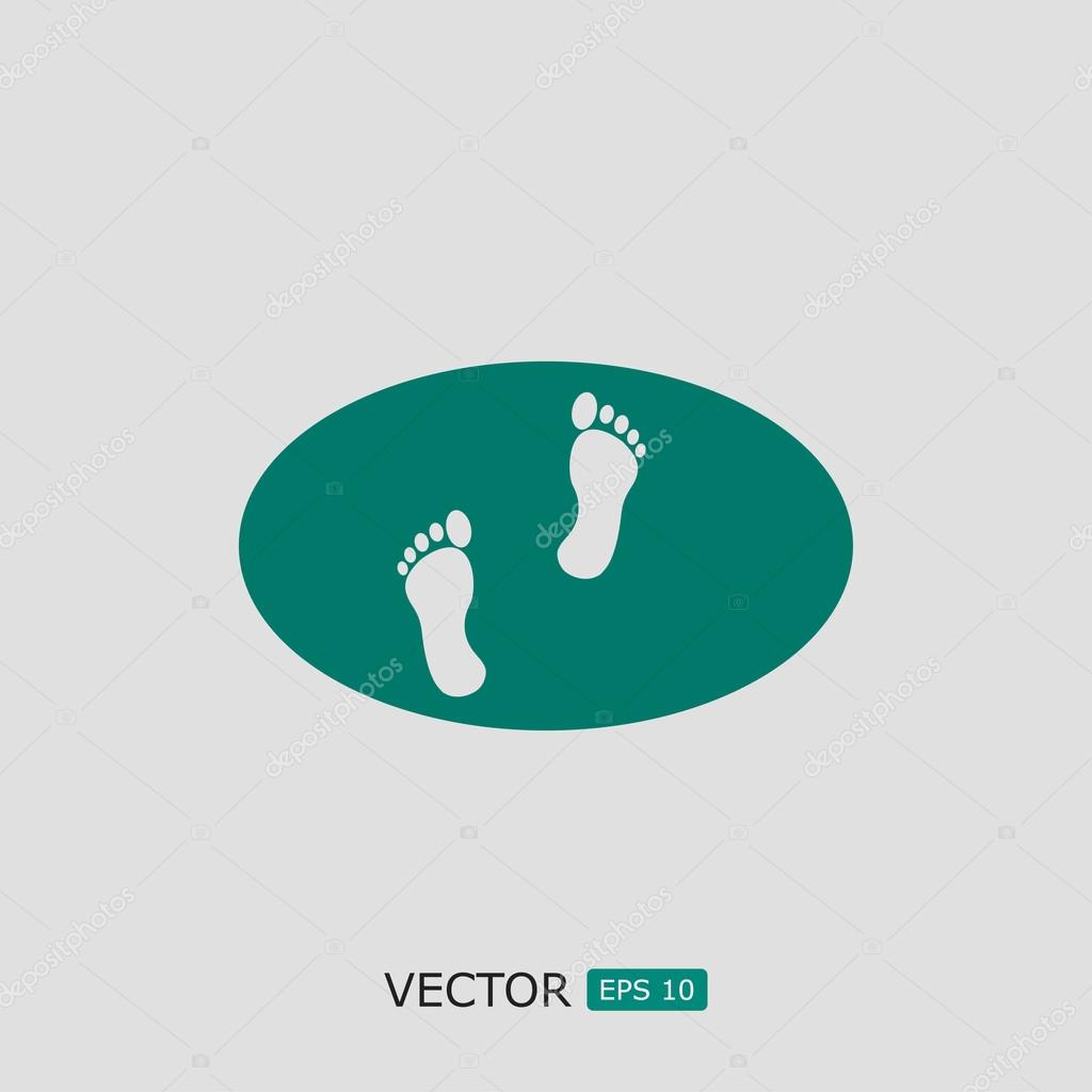 Footprints flat icon Stock Vector by ©SimVA 117406640