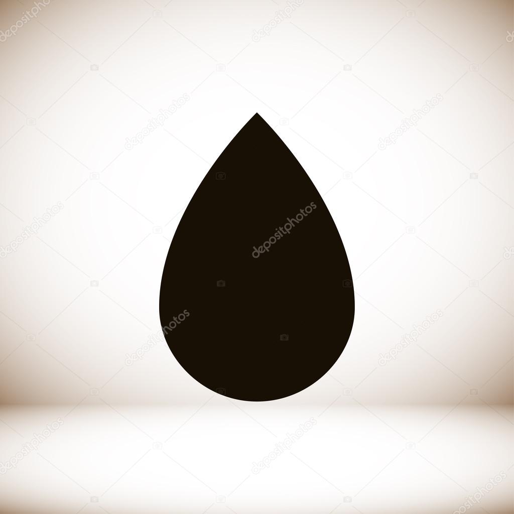 Black drop icon Stock Vector by ©SimVA 118501330