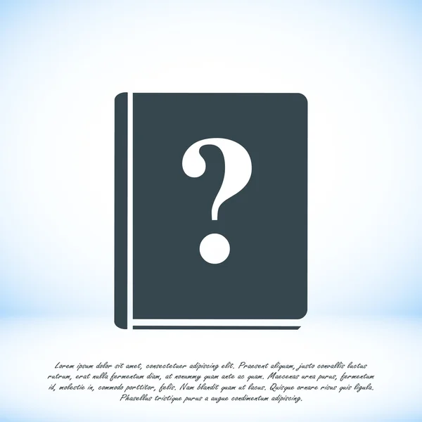 Book and question mark icon Stock Vector by ©SimVA 142955797