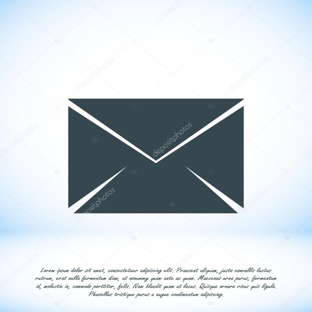 Black envelope icon Stock Vector Image by ©SimVA #122486974