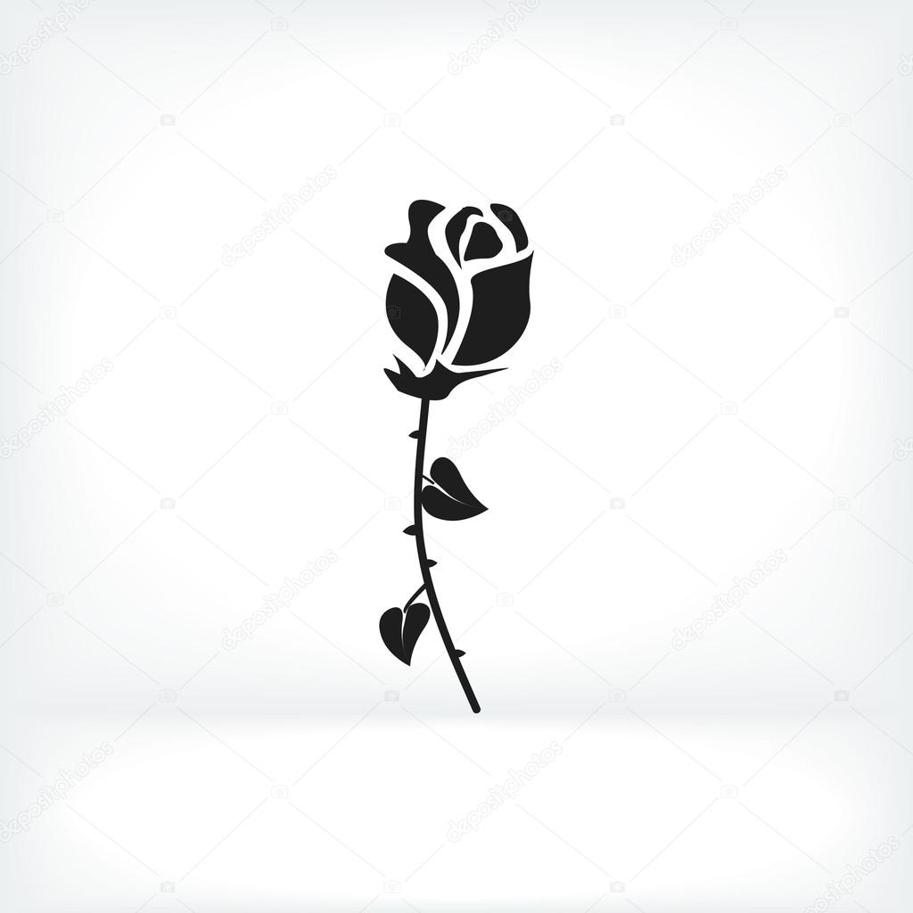 Icono de flor de rosa Vector de stock #122798638 de ©SimVA