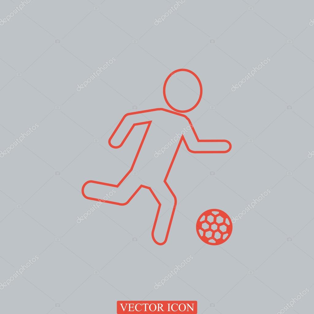 Football player flat icon Stock Vector by ©SimVA 122801906
