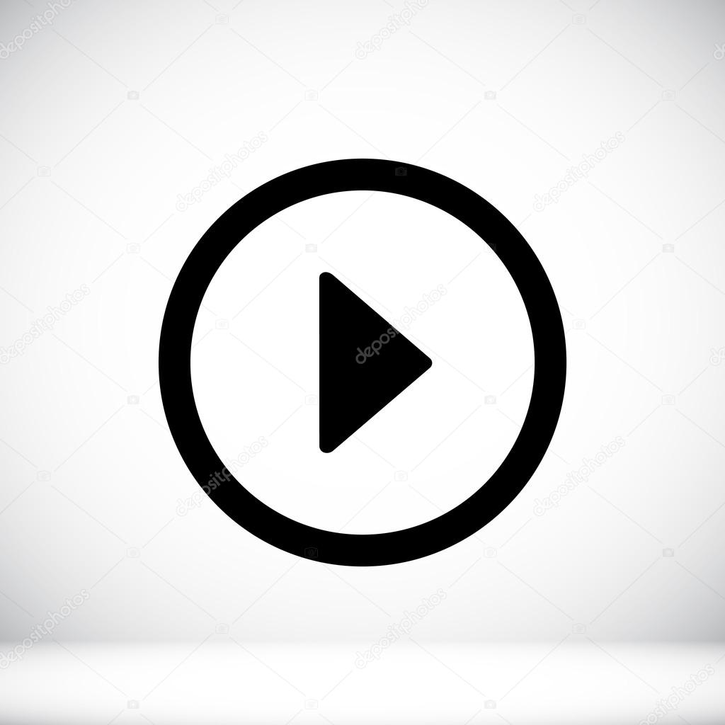 Play button icon Stock Vector by ©SimVA 122803230