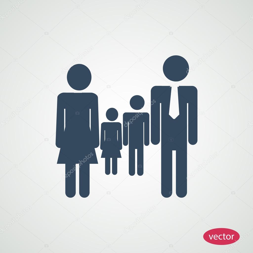 Full family icon Stock Vector by ©SimVA 124300830