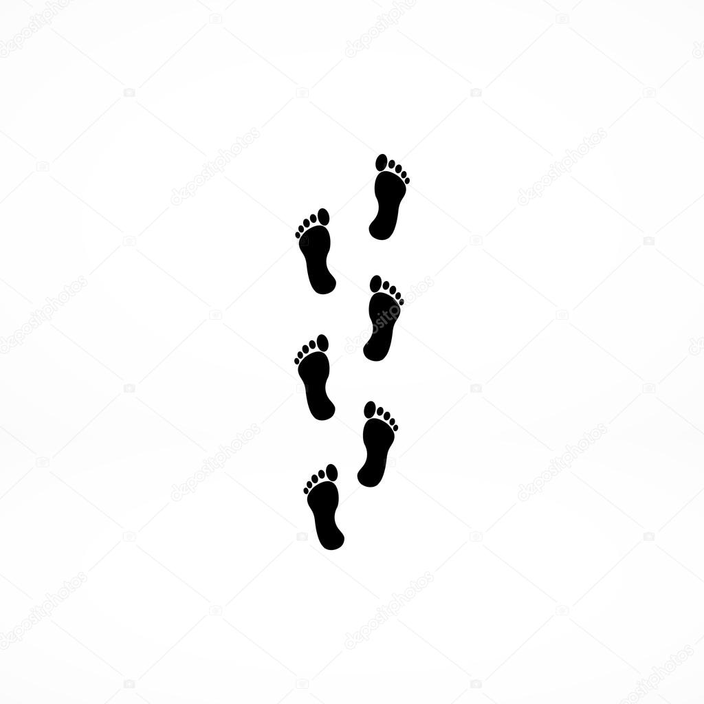 Human footprints trail icon Stock Vector by ©SimVA 124300956