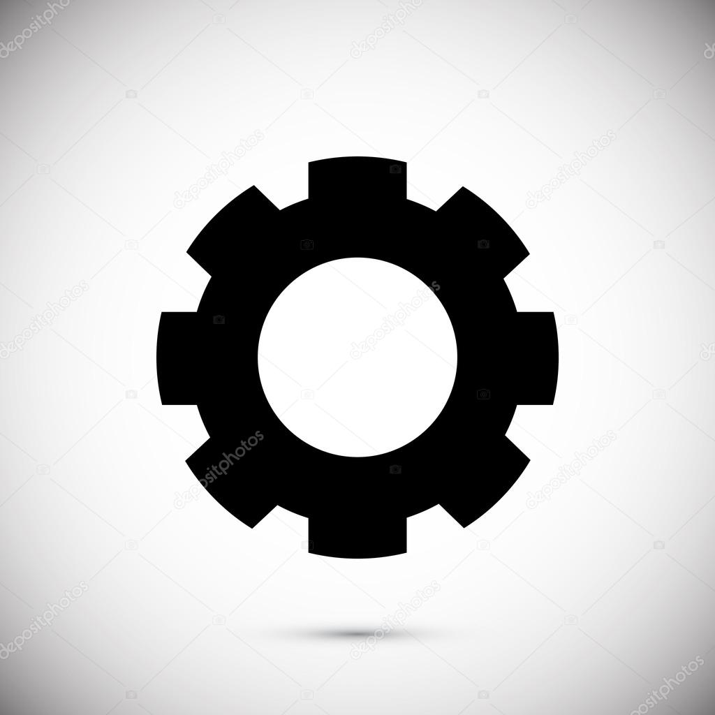Black gear icon Stock Vector Image by ©SimVA #96382370
