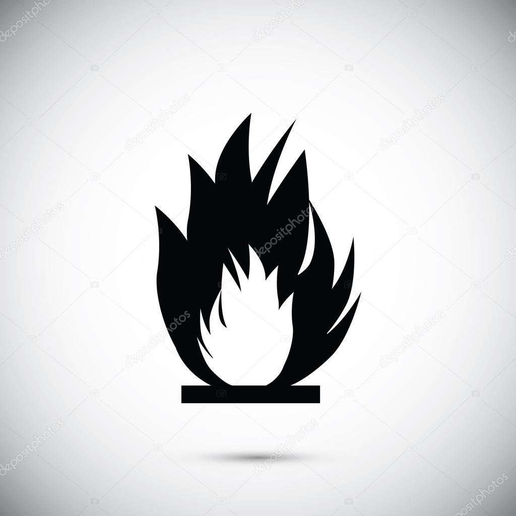 Flaming fire icon Stock Vector by ©SimVA 96384268