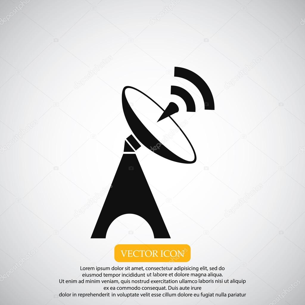 Satellite antenna icon Stock Vector Image by ©SimVA #96928104