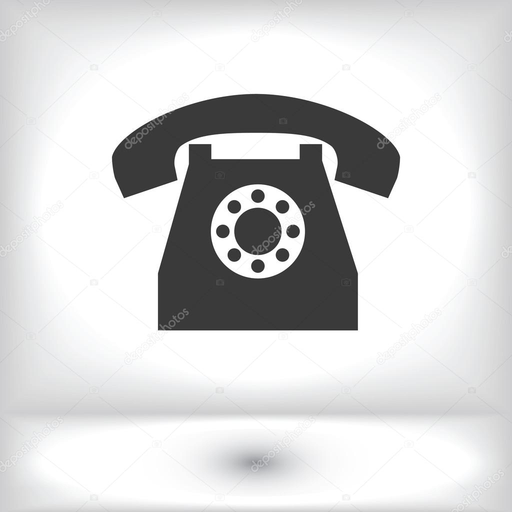 Icono del teléfono retro Vector de stock #97790248 de ©SimVA