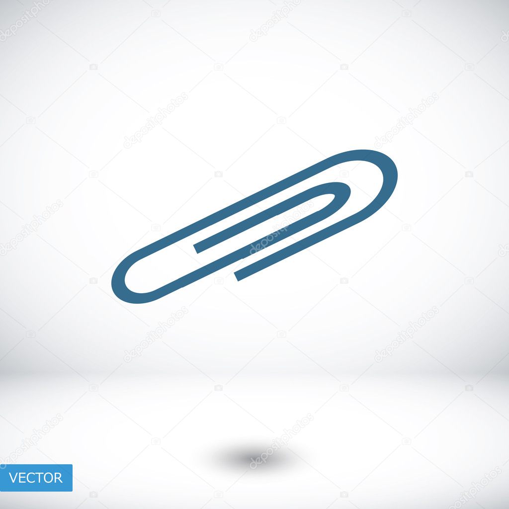 Paper clip icon Stock Vector by ©SimVA 98320592