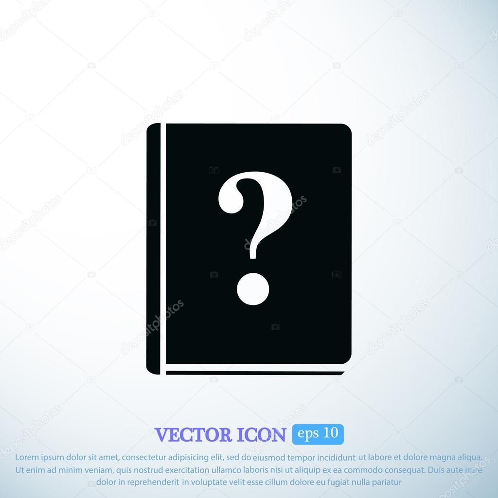 Book and a question mark icon Stock Vector Image by ©SimVA #99627576