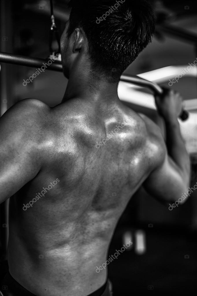 Man, muscle, Menzerna, gym, black and white photographs, strength, back ...