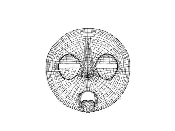 3d mask wireframe Stock Illustration by ©fares139.hotmail.com #110964656