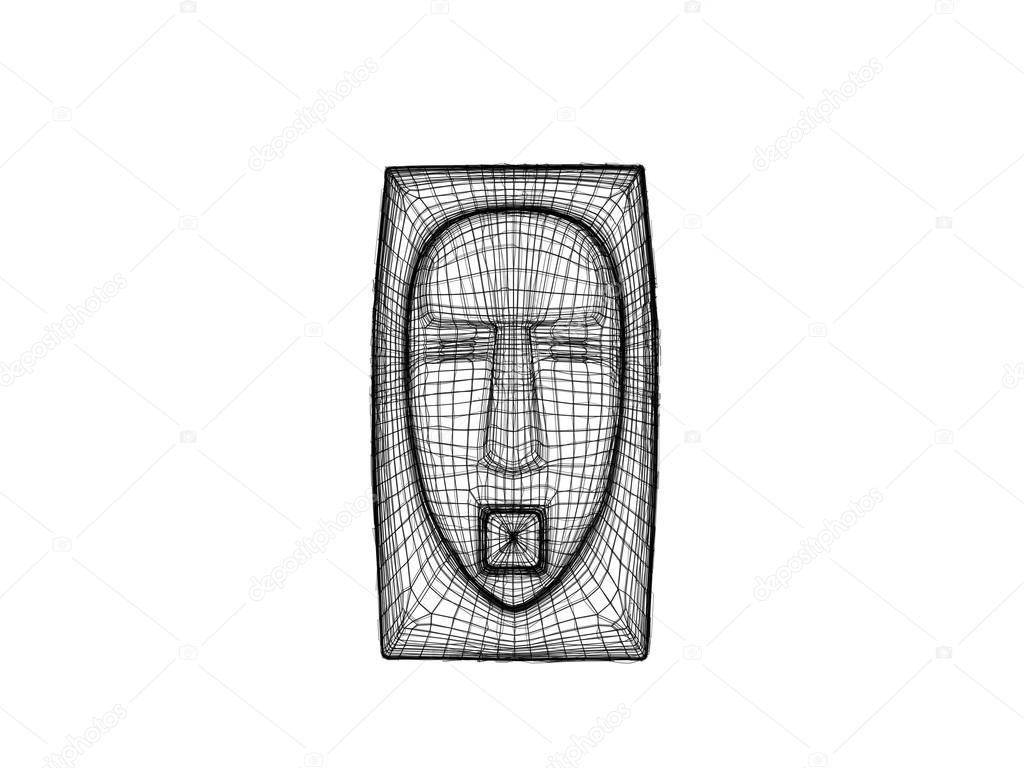 3d mask wireframe Stock Illustration by ©fares139.hotmail.com #110964706