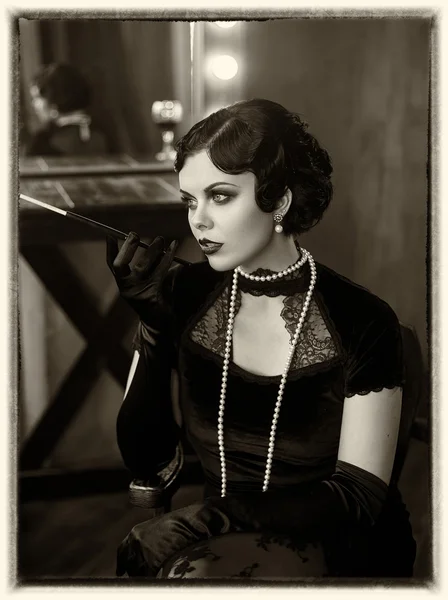 Beautiful Flapper gir Stock Photo by ©liqwer20.gmail.com 122195704