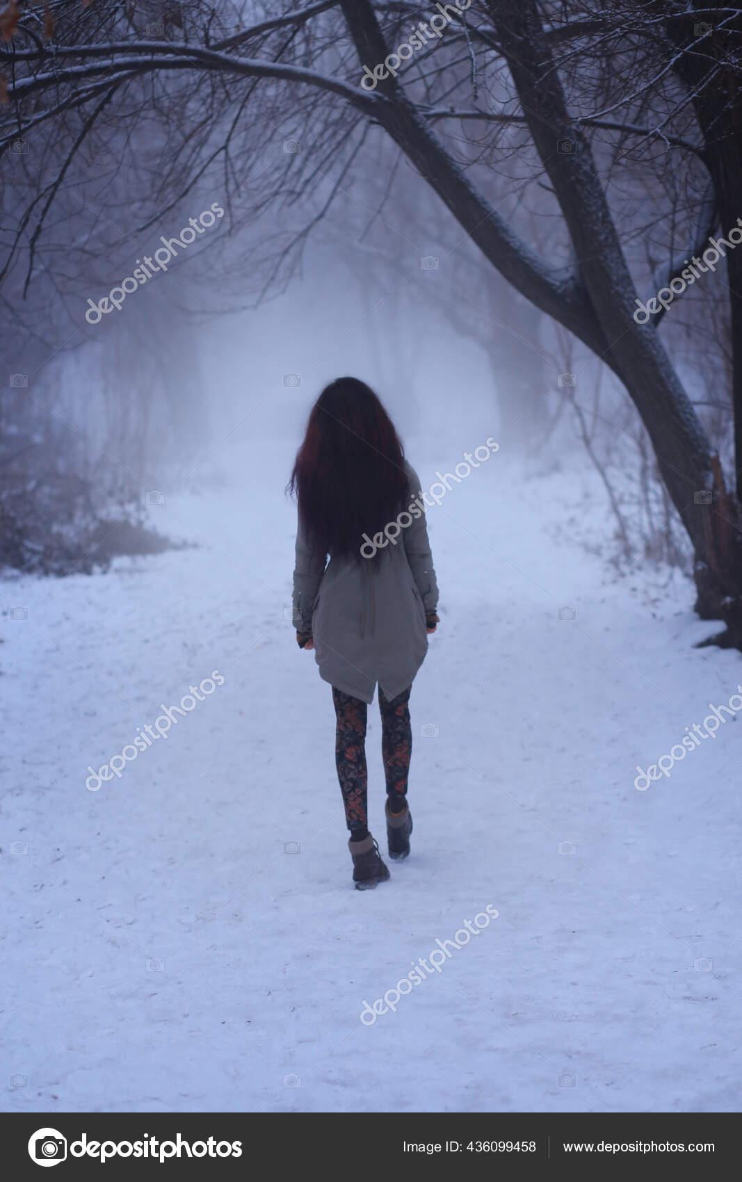 Sad Little Girl Walking