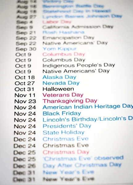 American holidays calendar Stock Photos, Royalty Free American holidays ...